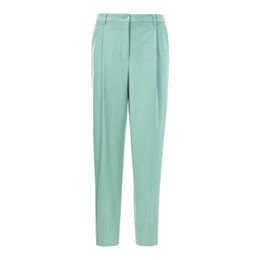 Madeleine Mode Bundfaltenhose MADELEINE "Hose Bundfaltenhose in pflegeleichter Ceramica-Qualit&auml;t", Damen, Gr. 42, N + K Gr, gr&uuml;n (hellsalbeigr&uuml;n), Obermaterial: 67% Polyester PES. 29% Viskose CV. 4% Elasthan EL., Modern, Hosen