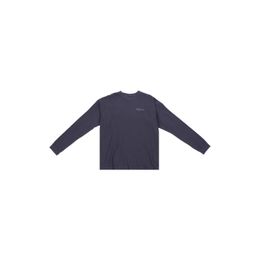 Longsleeve DROPSIZE "Dropsize WAFFLE LONGSLEEVE", Damen, Gr. M, grau, 100% Baumwolle, bedruckt, oversize, Rundhals, Shirts