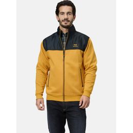 Sweatjacke Babista "Sweatjacke LUCIVENZA", Herren, Gr. 50, gelb (dunkelgelb), Obermaterial: 100% Baumwolle CO., Sweatjacken Sweatjacke