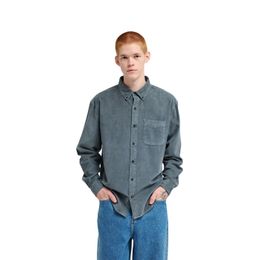 Langarmhemd Element "Button Down Regular Corduroy", Herren, Gr. L, US-Gr&ouml;&szlig;en, schwarz slate, Obermaterial: 100% Baumwolle., Hemden