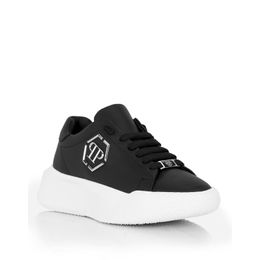 Sneaker Philipp Plein "Godzilla Runner Hexagon", Herren, Gr. 41, Normalschaft, schwarz-wei&szlig; (02, schwarz), Schuhe Sneaker