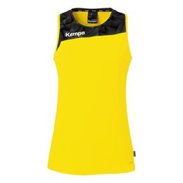 Sporttop Kempa "TankTop Athletics 29 Women", Damen, Gr. XL, gelb (limonengelb, schwarz), Obermaterial: 100% Polyester Pol. recyc.., Tops Sporttop