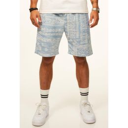 Shorts Carisma "gemustert als l&auml;ssige Sommershorts - Kurze Hose", Herren, Gr. S, Einheitsgr&ouml;&szlig;e, blau, Obermaterial: 50% Baumwolle CO. 30% Polyester PES. 20% Viskose CV., Hosen Shorts, Shorts Bermuda Sweatshorts Chinoshorts