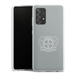 DeinDesign Galaxy A52s 5G Handy Silikon H&uuml;lle Case wei&szlig; Handyh&uuml;lle Bayer 04 Leverkusen Official Licensed Product Coat Of Arms Silikon Case
