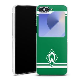 DeinDesign Galaxy Z Flip 6 Handy Hard Case Schutzh&uuml;lle transparent Smartphone Handy H&uuml;lle Logo Sv Werder Bremen Official Licensed Product Hard Case