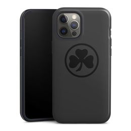 DeinDesign iPhone 12 Pro Max Handy Panzer Handyh&uuml;lle robuste Outdoor H&uuml;lle Schutzh&uuml;lle gl&auml;nzend Official Licensed Product Spvgg Greuther F&uuml;rth Clover Tough Case
