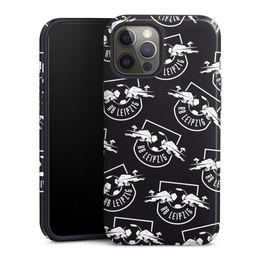 DeinDesign iPhone 12 Pro Max Handy Panzer Handyh&uuml;lle robuste Outdoor H&uuml;lle Schutzh&uuml;lle gl&auml;nzend Rb Leipzig Logo Muster Tough Case