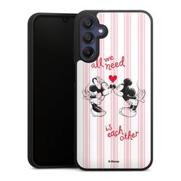 DeinDesign Galaxy A15 Handy Premium Silikon H&uuml;lle Handyh&uuml;lle schwarz Case Love Disney Silikon Premium Case