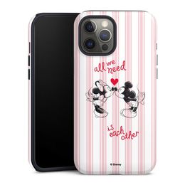 DeinDesign iPhone 12 Pro Max Handy Panzer Handyh&uuml;lle robuste Outdoor H&uuml;lle Schutzh&uuml;lle gl&auml;nzend Love Disney Tough Case