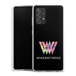 DeinDesign Galaxy A52s 5G Handy Silikon H&uuml;lle Case wei&szlig; Handyh&uuml;lle Official Licensed Product Wincent Weiss Music Silikon Case