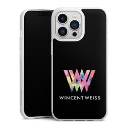 DeinDesign iPhone 13 Pro Handy Silikon H&uuml;lle Case wei&szlig; Handyh&uuml;lle Official Licensed Product Wincent Weiss Music Silikon Case