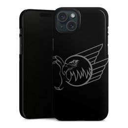 DeinDesign iPhone 15 Plus Handy Premium Case Smartphone Handyh&uuml;lle Schutzh&uuml;lle gl&auml;nzend Adler Mannheim Ice Hockey Sports Premium Case