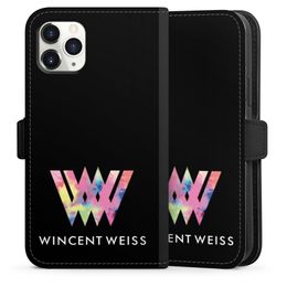 DeinDesign iPhone 11 Pro Handy Klapph&uuml;lle Handyh&uuml;lle aus Kunst Leder schwarz Flip Case Official Licensed Product Wincent Weiss Music Sideflip mit Lasche
