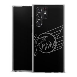 DeinDesign Galaxy S22 Ultra Handy Silikon H&uuml;lle Case transparent Handyh&uuml;lle Adler Mannheim Ice Hockey Sports Silikon Case