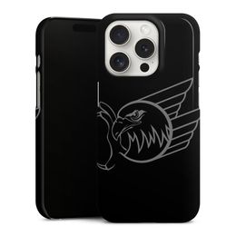 DeinDesign iPhone 15 Pro Handy Premium Case Smartphone Handyh&uuml;lle Schutzh&uuml;lle gl&auml;nzend Adler Mannheim Ice Hockey Sports Premium Case
