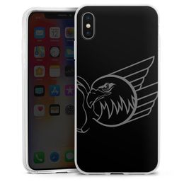 DeinDesign iPhone Xs Max Handy Silikon H&uuml;lle Case transparent Handyh&uuml;lle Adler Mannheim Ice Hockey Sports Silikon Case