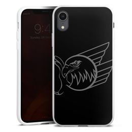 DeinDesign iPhone Xr Handy Silikon H&uuml;lle Case wei&szlig; Handyh&uuml;lle Adler Mannheim Ice Hockey Sports Silikon Case