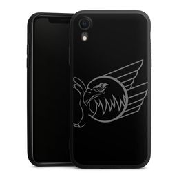 DeinDesign iPhone Xr Handy Premium Silikon H&uuml;lle Handyh&uuml;lle schwarz Case Adler Mannheim Ice Hockey Sports Silikon Premium Case