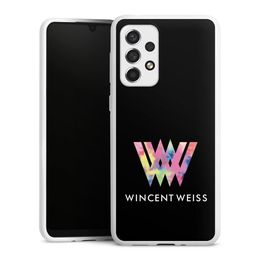 DeinDesign Galaxy A33 5G Handy Silikon H&uuml;lle Case wei&szlig; Handyh&uuml;lle Music Wincent Weiss Official Licensed Product Silikon Case