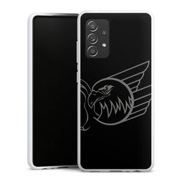 DeinDesign Galaxy A52s 5G Handy Silikon H&uuml;lle Case wei&szlig; Handyh&uuml;lle Adler Mannheim Ice Hockey Sports Silikon Case