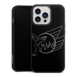 DeinDesign iPhone 13 Pro Handy Premium Silikon H&uuml;lle Handyh&uuml;lle schwarz Case Adler Mannheim Ice Hockey Sports Silikon Premium Case