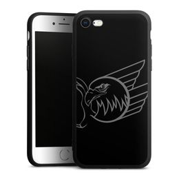 DeinDesign iPhone SE (2020) Handy Premium Silikon H&uuml;lle Handyh&uuml;lle schwarz Case Adler Mannheim Sports Ice Hockey Silikon Premium Case