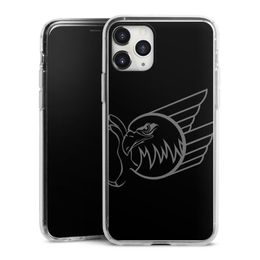 DeinDesign iPhone 11 Pro Max Handy Silikon H&uuml;lle Case transparent Handyh&uuml;lle Adler Mannheim Ice Hockey Sports Silikon Case