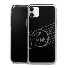 DeinDesign iPhone 11 Handy Slim Case Silikon Handyh&uuml;lle transparent H&uuml;lle extra d&uuml;nn Adler Mannheim Ice Hockey Sports Silikon Slim Case