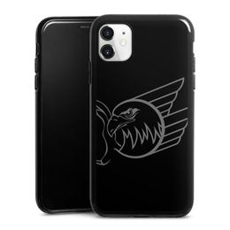 DeinDesign iPhone 11 Handy Silikon H&uuml;lle Case schwarz Handyh&uuml;lle Adler Mannheim Ice Hockey Sports