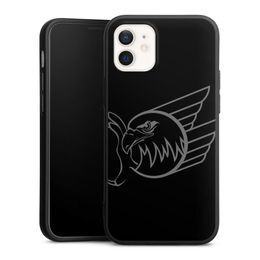 DeinDesign iPhone 12 mini Handy Premium Silikon H&uuml;lle Handyh&uuml;lle schwarz Case Adler Mannheim Ice Hockey Sports Silikon Premium Case