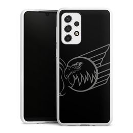 DeinDesign Galaxy A33 5G Handy Silikon H&uuml;lle Case wei&szlig; Handyh&uuml;lle Adler Mannheim Sports Ice Hockey Silikon Case
