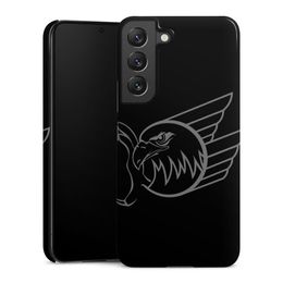 DeinDesign Galaxy S22 Handy Premium Case Smartphone Handyh&uuml;lle Schutzh&uuml;lle gl&auml;nzend Adler Mannheim Ice Hockey Sports Premium Case