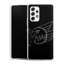 DeinDesign Galaxy A53 5G Handy Silikon H&uuml;lle Case wei&szlig; Handyh&uuml;lle Adler Mannheim Ice Hockey Sports Silikon Case