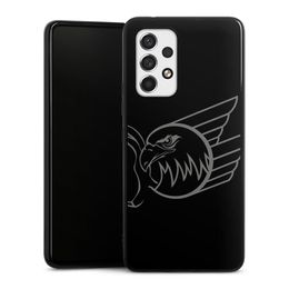 DeinDesign Galaxy A53 5G Handy Silikon H&uuml;lle Case schwarz Handyh&uuml;lle Adler Mannheim Ice Hockey Sports
