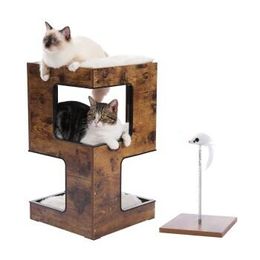 Pawz Road Kratzbaum Holz 2-st&ouml;ckig braun