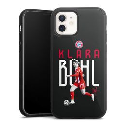 DeinDesign iPhone 12 Handy Gallery Case Handyh&uuml;lle 9H Geh&auml;rtetes Glas R&uuml;ckseite H&uuml;lle Fc Bayern M&uuml;nchen Klara B&uuml;hl Official Licensed Product Gallery Case