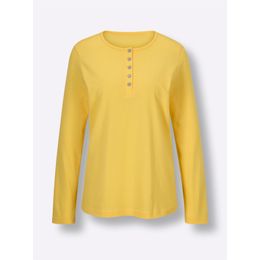 w&auml;schepur w&auml;schepur Damen Schlafanzug, gelb-steingrau-kariert, Gr&ouml;&szlig;e 36/38