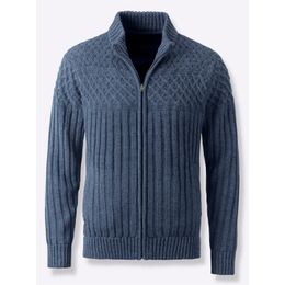 Marco Donati Herren Strickjacke, jeansblau-meliert, Gr&ouml;&szlig;e 48