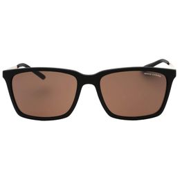 Armani Exchange Sonnenbrille mit braunen Glasern und mattschwarzen Glasern