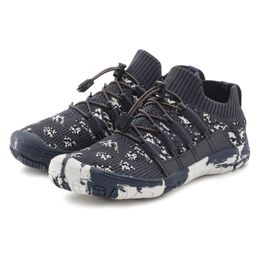 Aquaschuh Venice Beach "Badeschuh, Slipper, Barfu&szlig;schuh, Badelatsche, Badeschlappe", Gr. 43, blau (marine, wei&szlig;), Obermaterial: 100% Textilmaterial. Decksohle: 100% Textilmaterial. Futter: 100% Textilmaterial. Laufsohle: 100% Synthetik, mehrfarbig, Schuhe, Wasserschuh mit elastischen B&auml;ndern, schnelltrocknend, VEGAN