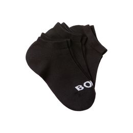 Sneakersocken BOSS "3P AS Logo CC W", Damen, Gr. 39-42, schwarz (schwarz 001), Baumwollmischung, unifarben, elastisch, Socken Sneakersocken, mit BOSS Logoschriftzug