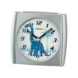 Quarzwecker Seiko, silber (silberfarben), Wecker, Wecker, Beleuchtung, Geschenkidee, Kinderzimmer, durchlaufende Sekunde