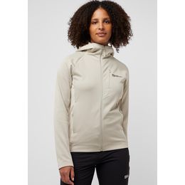 Fleecejacke Jack Wolfskin "ALPGRAT XT JKT W", Damen, Gr. XS, beige (seal), Obermaterial: 100% Polyester. Futter: 100% Polyester, Jacken Fleecejacke