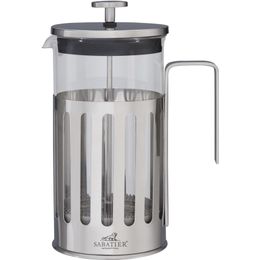 Kaffeebereiter "Brasserie", silber, B:14cm H:21,5cm T:10,2cm, SABATIER INTERNATIONAL, Kaffeemaschinen, Kaffeebereiter, 1 L Fassungsverm&ouml;gen, geeignet f&uuml;r ca. 8 Tassen, Edelstahlfilter