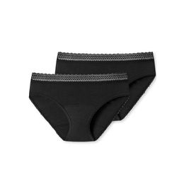 Periodenslip Schiesser "Secret Care", Damen, Gr. 46/48 (XXL), schwarz (000, schwarz), Single Jersey, Obermaterial: 54% Baumwolle, 25% Lyocell, 15% Polyester, 5% Elasthan, 1% sonstige Fasern, unifarben, k&ouml;rpernah, Unterhosen, mit zuverl&auml;ssigem Auslaufschutz
