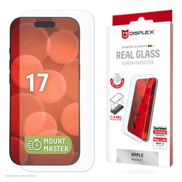Displex Displayschutzglas "Real Glass Screen Protector mit EASY-ON MountMaster", transparent, B:9cm H:1,3cm T:20,2mm, Displayfolien, Displayschutzfolie, Schutzfolie, Bildschirmschutz, kratz- & sto&szlig;fest