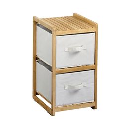 Regal Kesper "Aufbewahrungsregal mit 2 Boxen, Bambus, FSC", braun (natur), B:29,5cm H:57cm T:33,5cm, Bambus, Regale, Regal