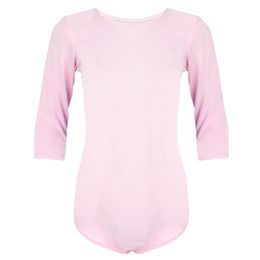 Turnanzug AQUARTI "Body M&auml;dchen Body 3/4 Arm", Kinder, Gr. 146, rosa, Obermaterial: 96% Baumwolle CO. 4% Elasthan EL., Sportanz&uuml;ge