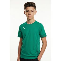 Fu&szlig;balltrikot Puma "TEAMGOAL MATCHDAY JERSEY JR", M&auml;dchen, Gr. 128, gr&uuml;n (sport gr&uuml;n, Puma wei&szlig;, power gr&uuml;n), Interlock, Obermaterial: 100% Polyester, unifarben, regular fit normal, Rundhals, Trikots Fu&szlig;balltrikot, f&uuml;r Jugendliche, Fu&szlig;ball, Kurzarm, sportlicher Stil, aus Polyester