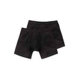 Retro Pants Schiesser "Authentic", Herren, Gr. 4 (S), schwarz (000, schwarz), Single Jersey, Obermaterial: 95% Baumwolle, 5% Elasthan, unifarben, k&ouml;rpernah, Unterhosen, mit stilvollem Nadelzug